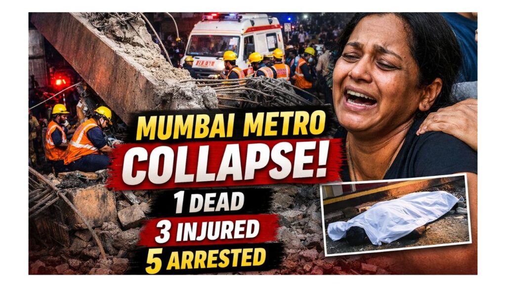 Shocking Mumbai Metro Pillar Collapse 2026